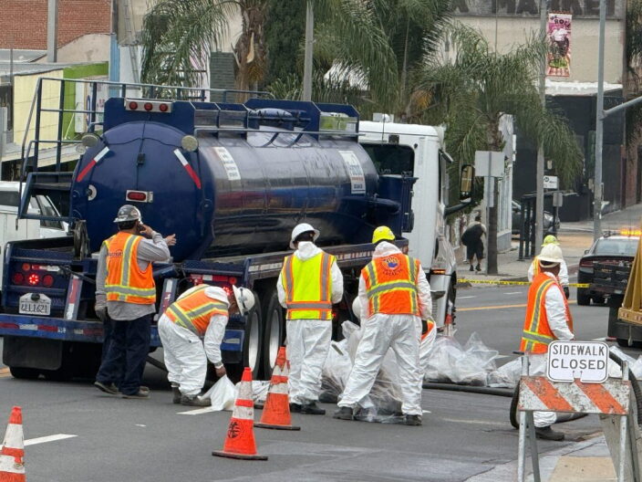 Crude oil spill in East LA reaches Los Angeles River