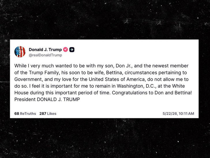 Trump family shares snaps of Don Jr.'s wedding, minus bride and groom