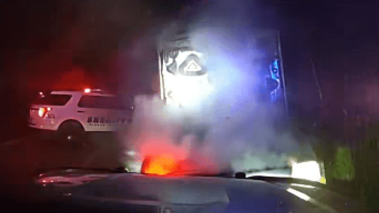 Video: Hood blocks truck windshield as driver leads deputies on pursuit ...
