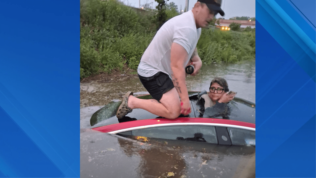 FDNY firefighter rescues principal from flooded car in Queens: 'Superhero'