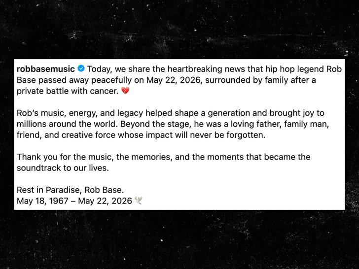 Rob Base, 'It Takes Two' rapper, dead at 59