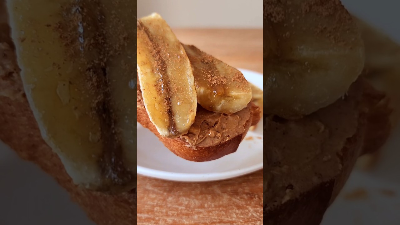 Banana peanut butter toast | Easy air fryer breakfast