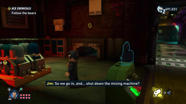 LEGO Batman: Legacy of the Dark Knight - ACE Chemicals red brick location