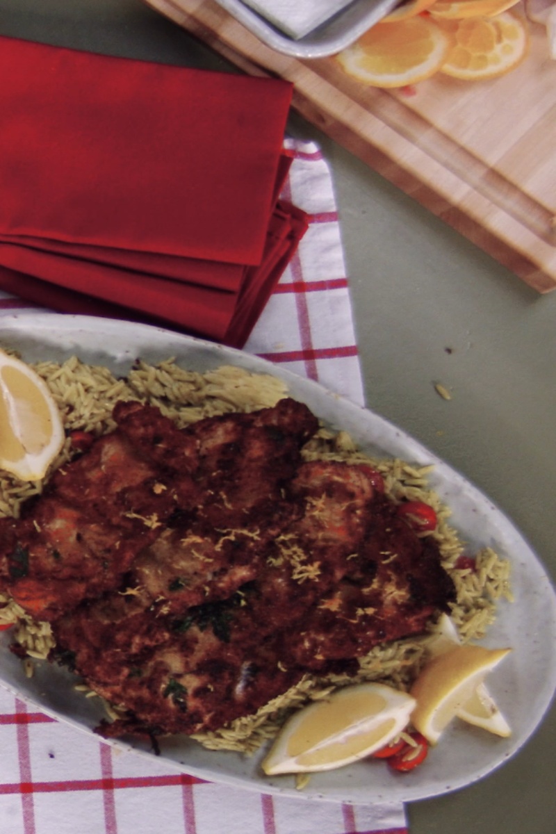 Parmesan crusted chicken cutlets with crispy golden finish