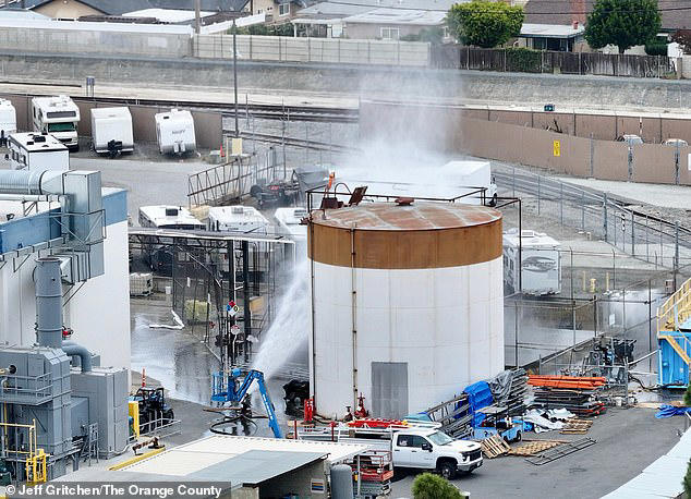 Massive California chemical tank moments away from exploding in toxic ...
