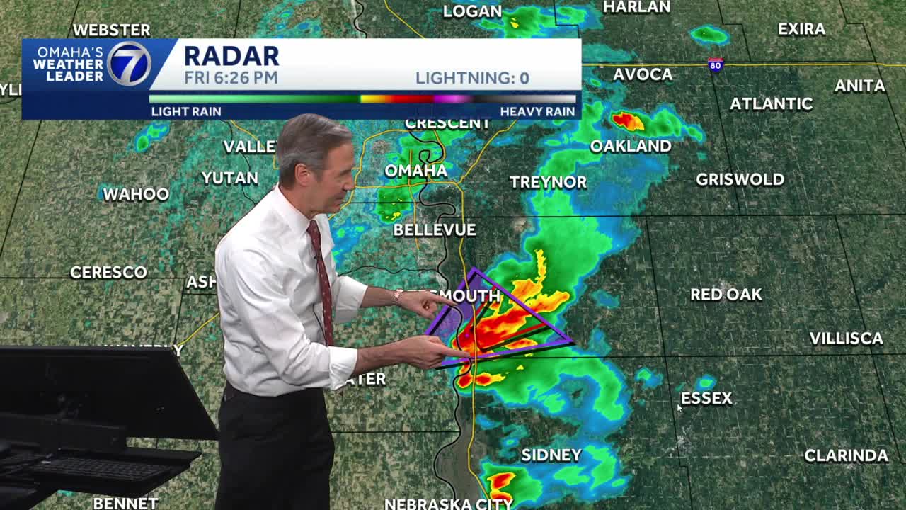 Tracking severe weather in parts of Nebraska and Iowa