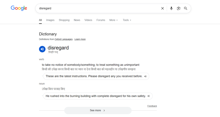 What happened when people googled ‘disregard’ on May 22?
