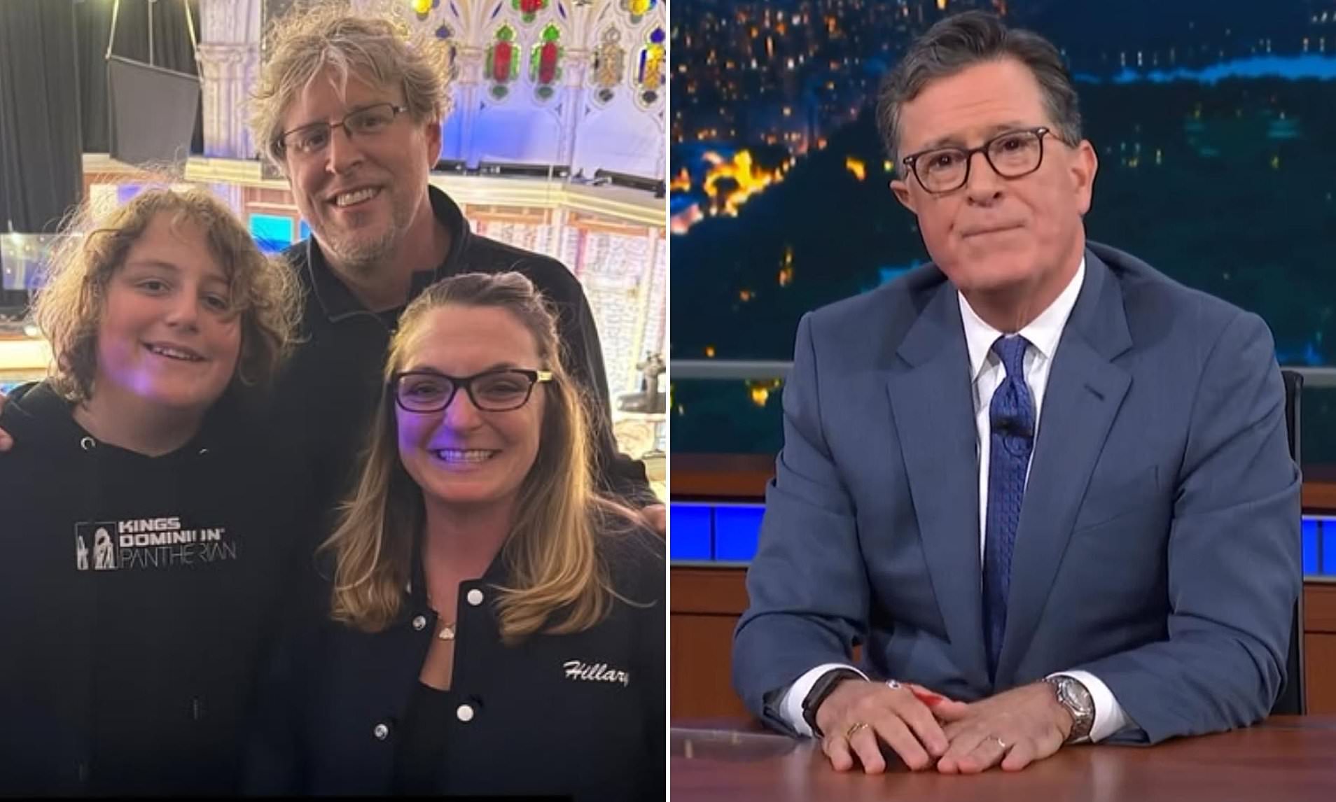 Family of Stephen Colbert's crew claim they were kicked out of final ...