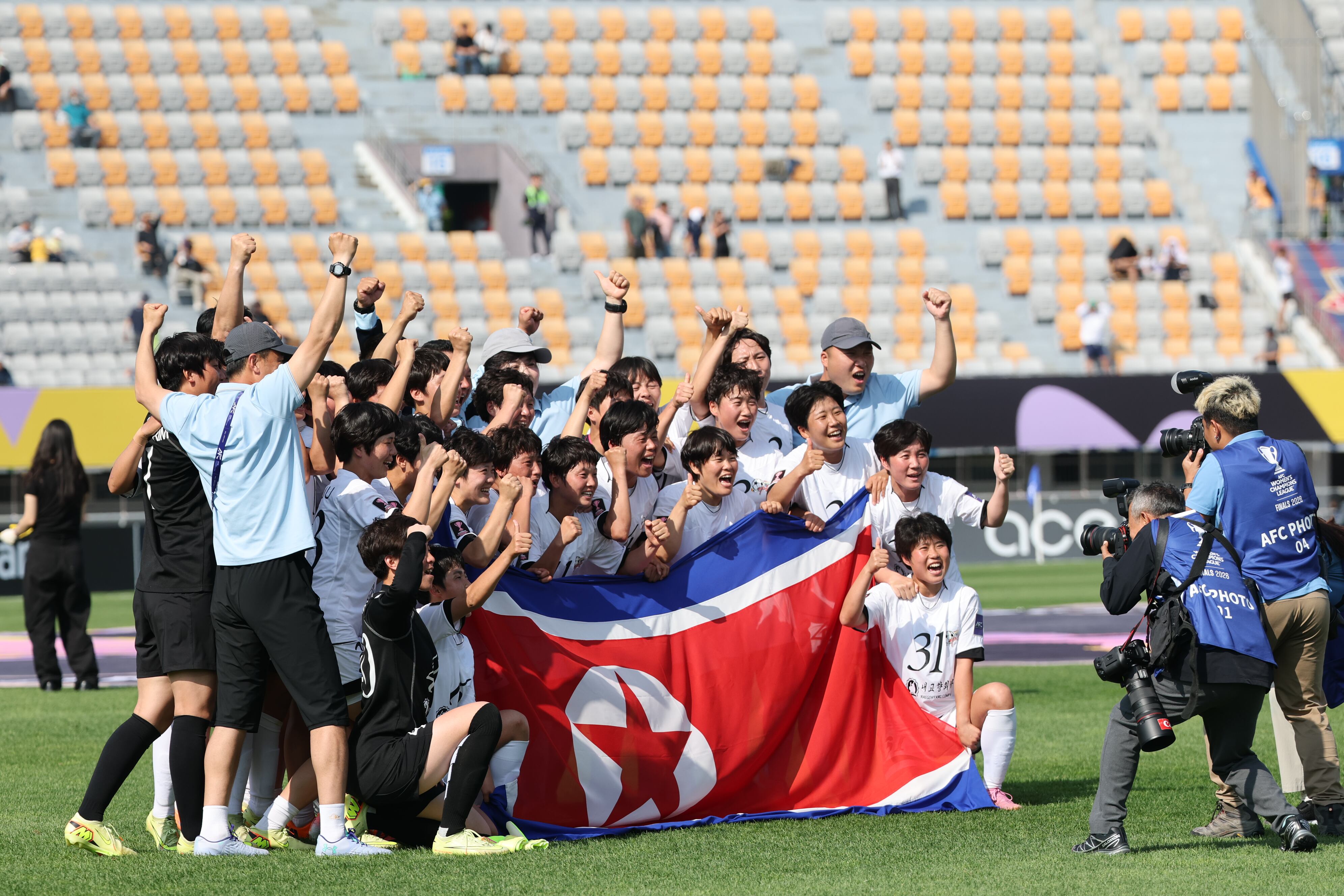 North Korean women's team wins title, sanctions block prize money