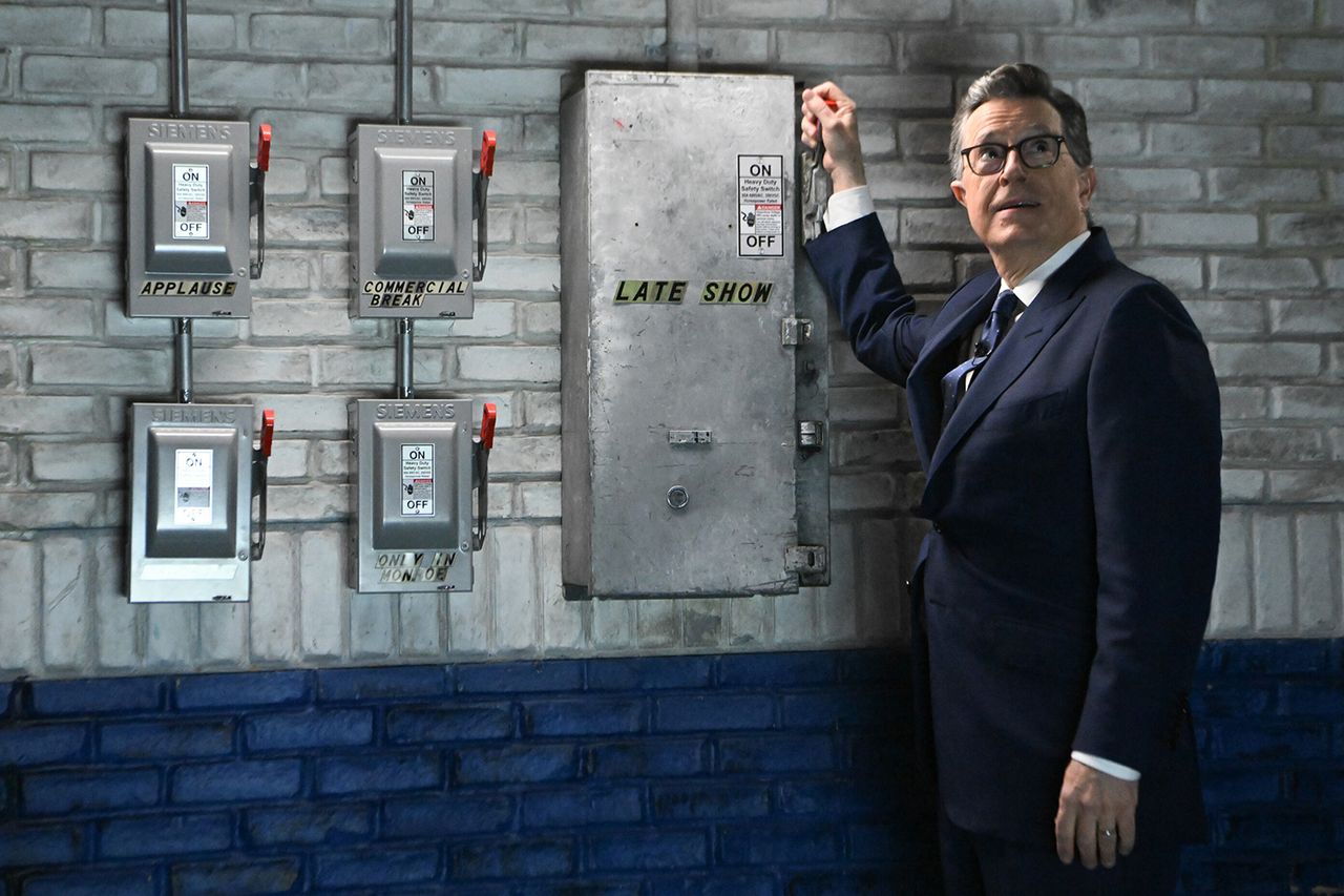 Trump's White House posts AI video of him throwing Stephen Colbert in a ...