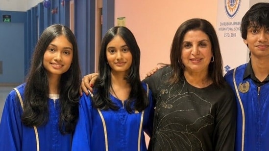 Farah Khan's triplets have graduated high school, check out her cute ...