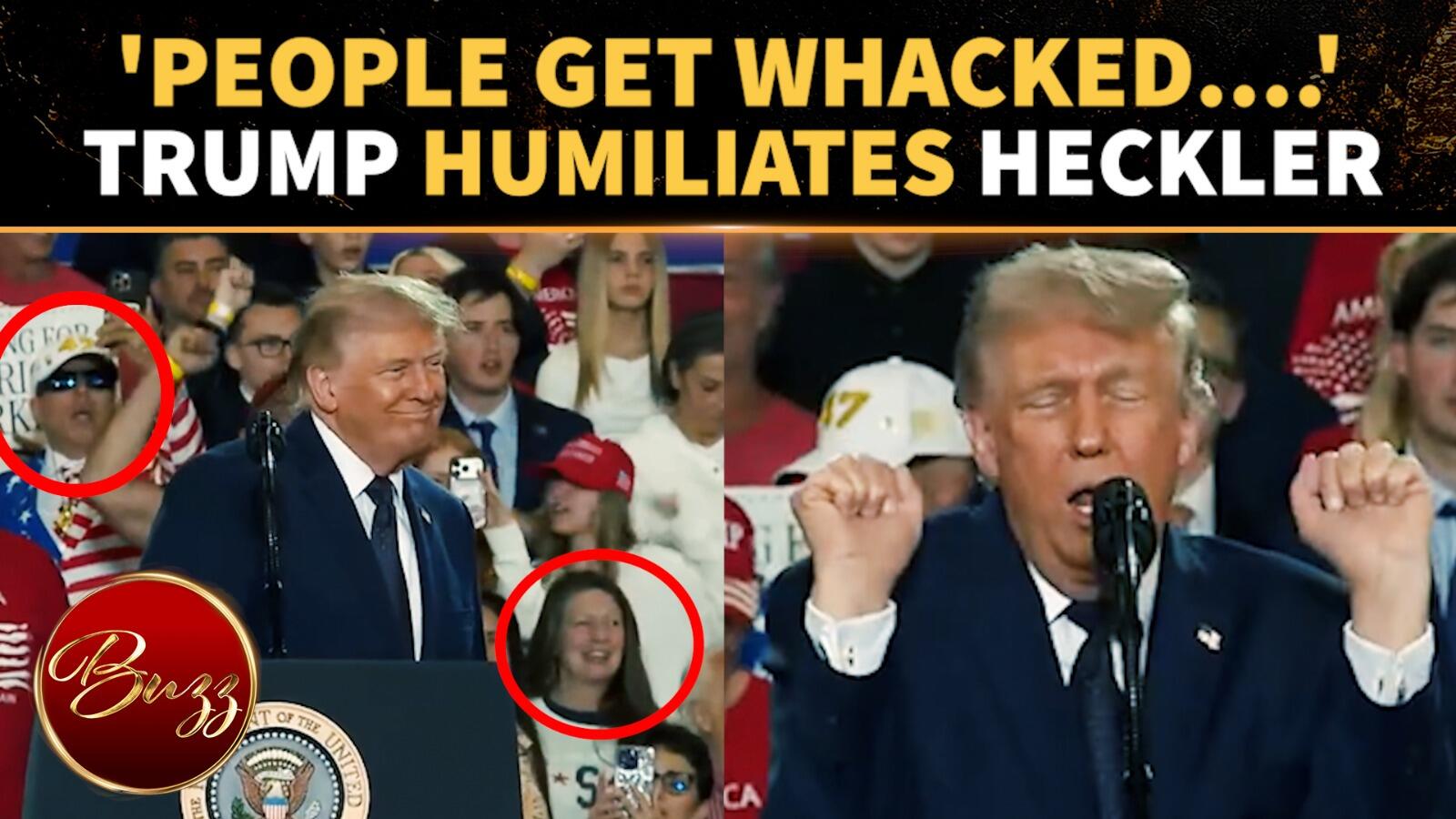Trump flames heckler as security swarms the crowd: 'Take him to mommy'
