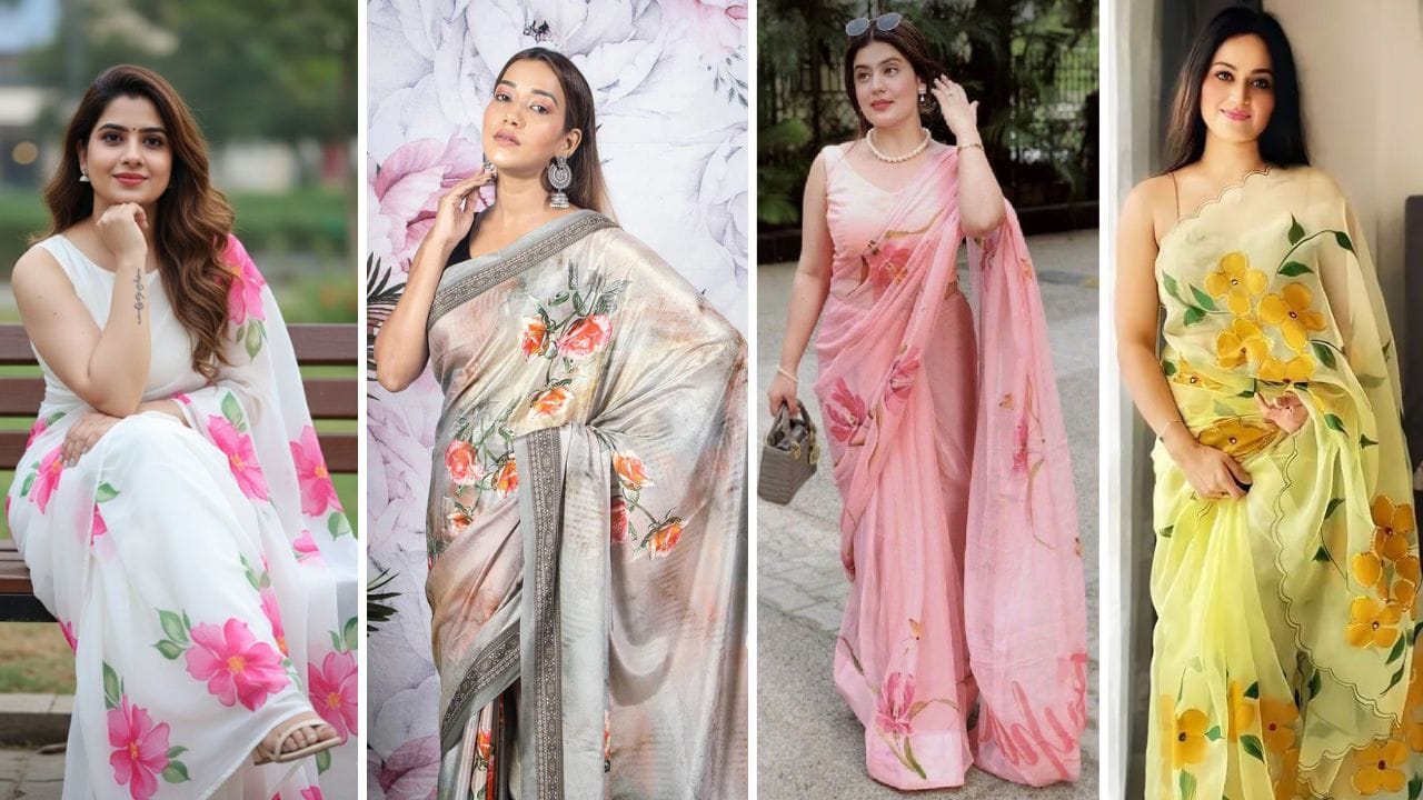 Summer floral saree styling: Easy ideas to stand out at office ...