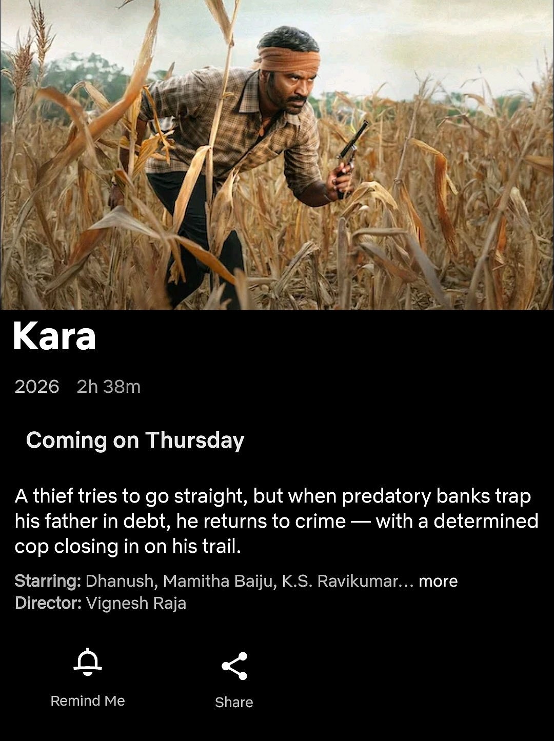 Dhanush's Kara locks streaming date: Here's when to watch Dhanush's ...