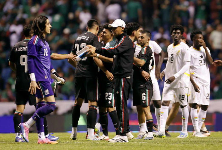 Soccer - Mexico ease past Ghana in World Cup warm-up in Puebla