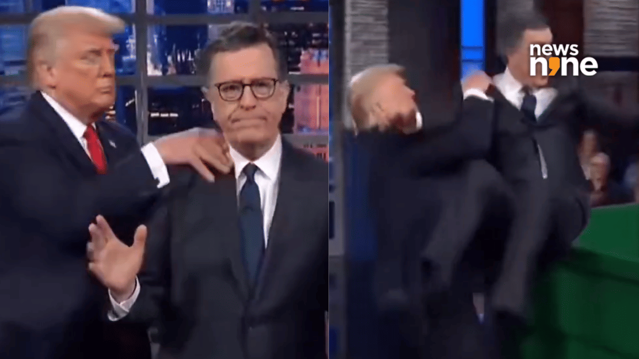 Trump shares AI dumpster video of Stephen Colbert after Late Show finale