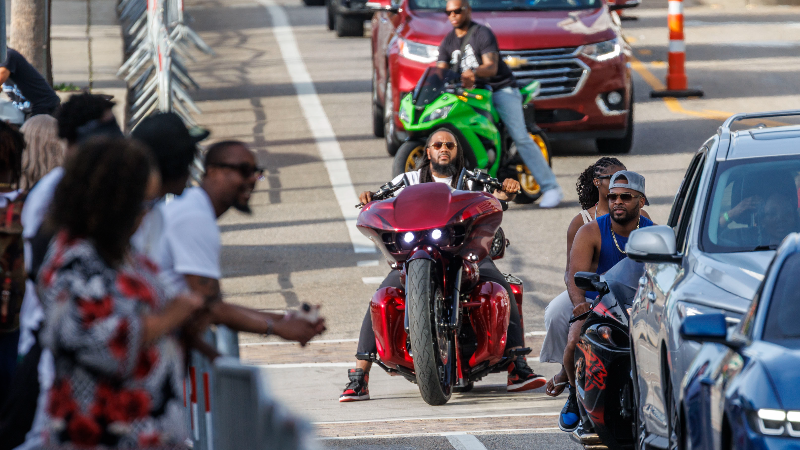 Watch as bikers cruise into the Grand Strand for Atlantic Beach Bike Week
