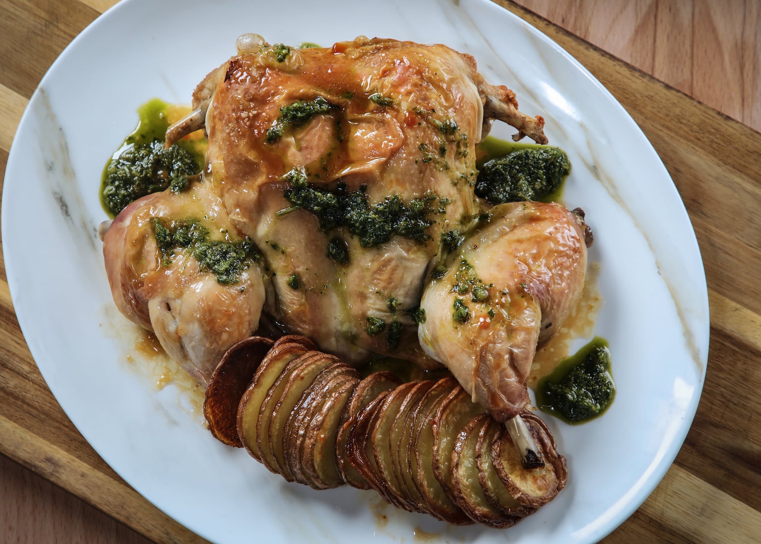 Spice is nice: Niall McKenna’s peri-peri chicken with crispy potatoes ...