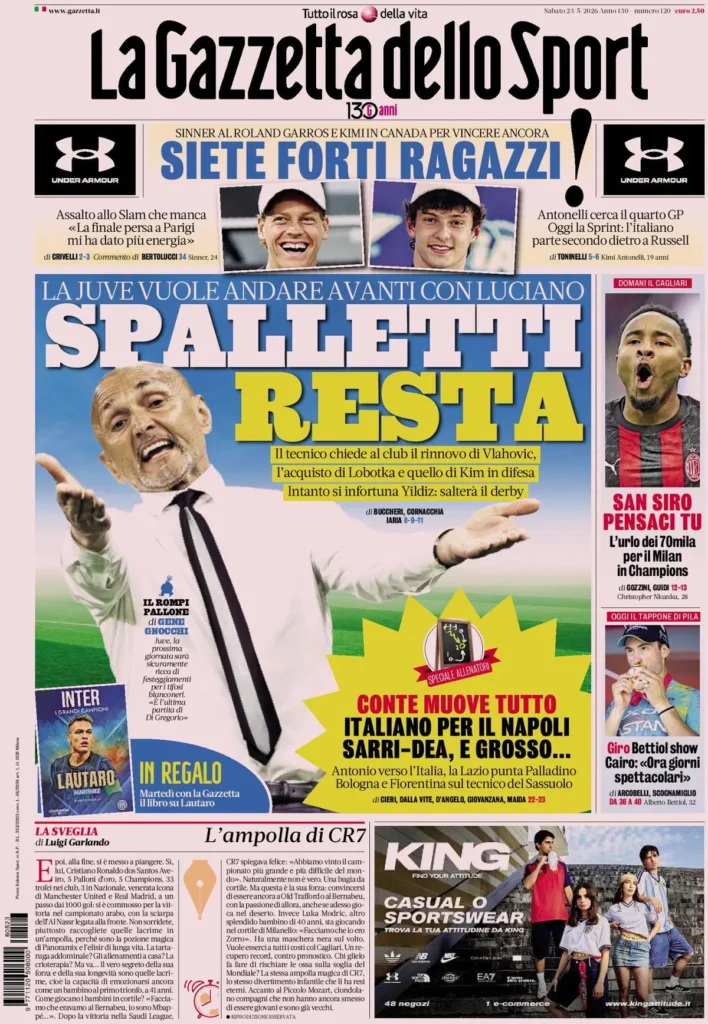 Rassegna stampa Sampdoria: prime pagine quotidiani sportivi – 23 maggio ...