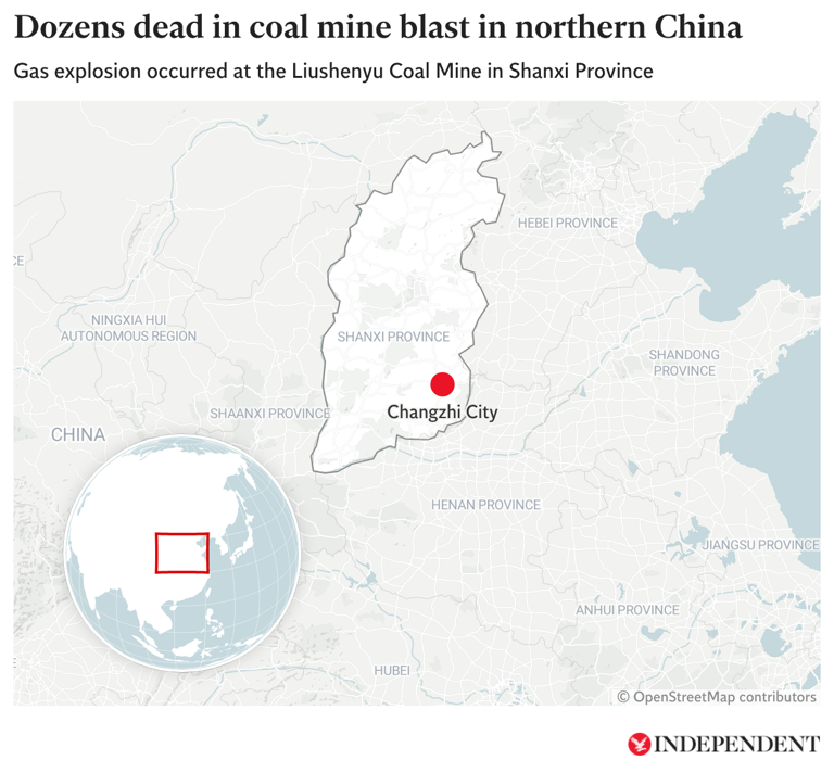At least 90 killed and dozens trapped after mine explosion in China