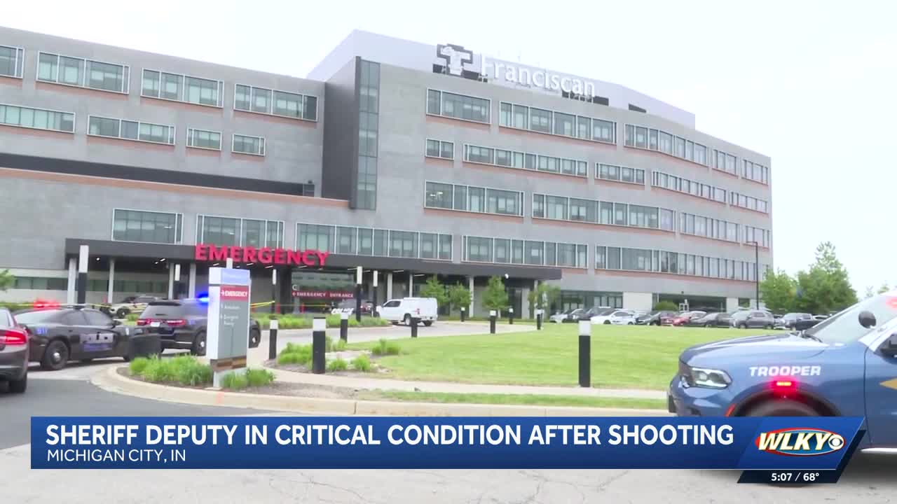 Indiana Sheriff Deputy critically injuries in shooting outside of hospital