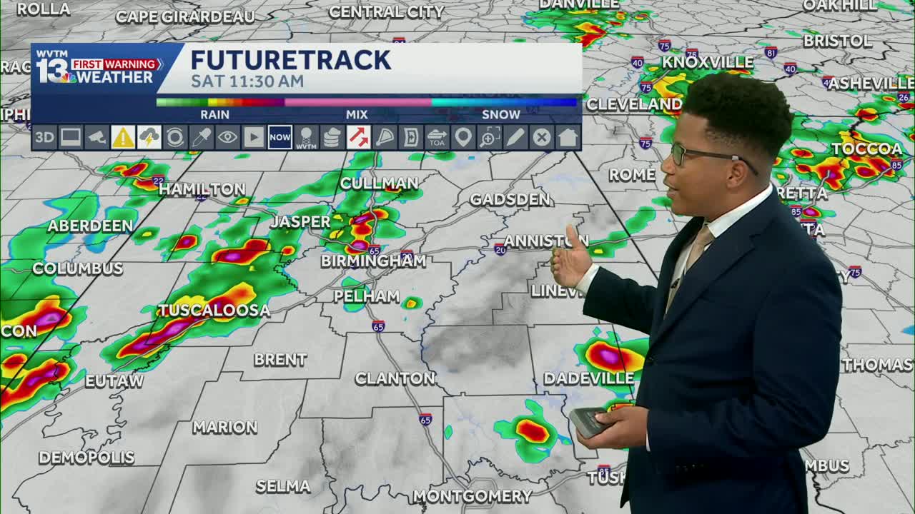 Storms stay in Alabama's weather forecast over the next week, with warm ...