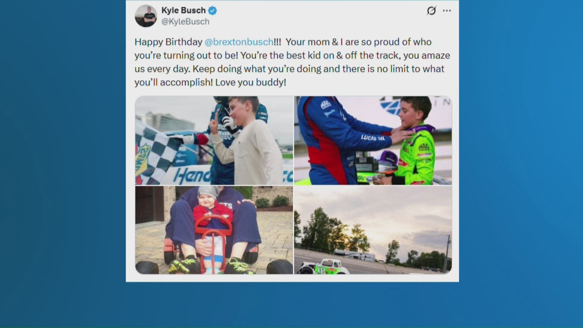 Kyle Busch leaves behind wife, two children