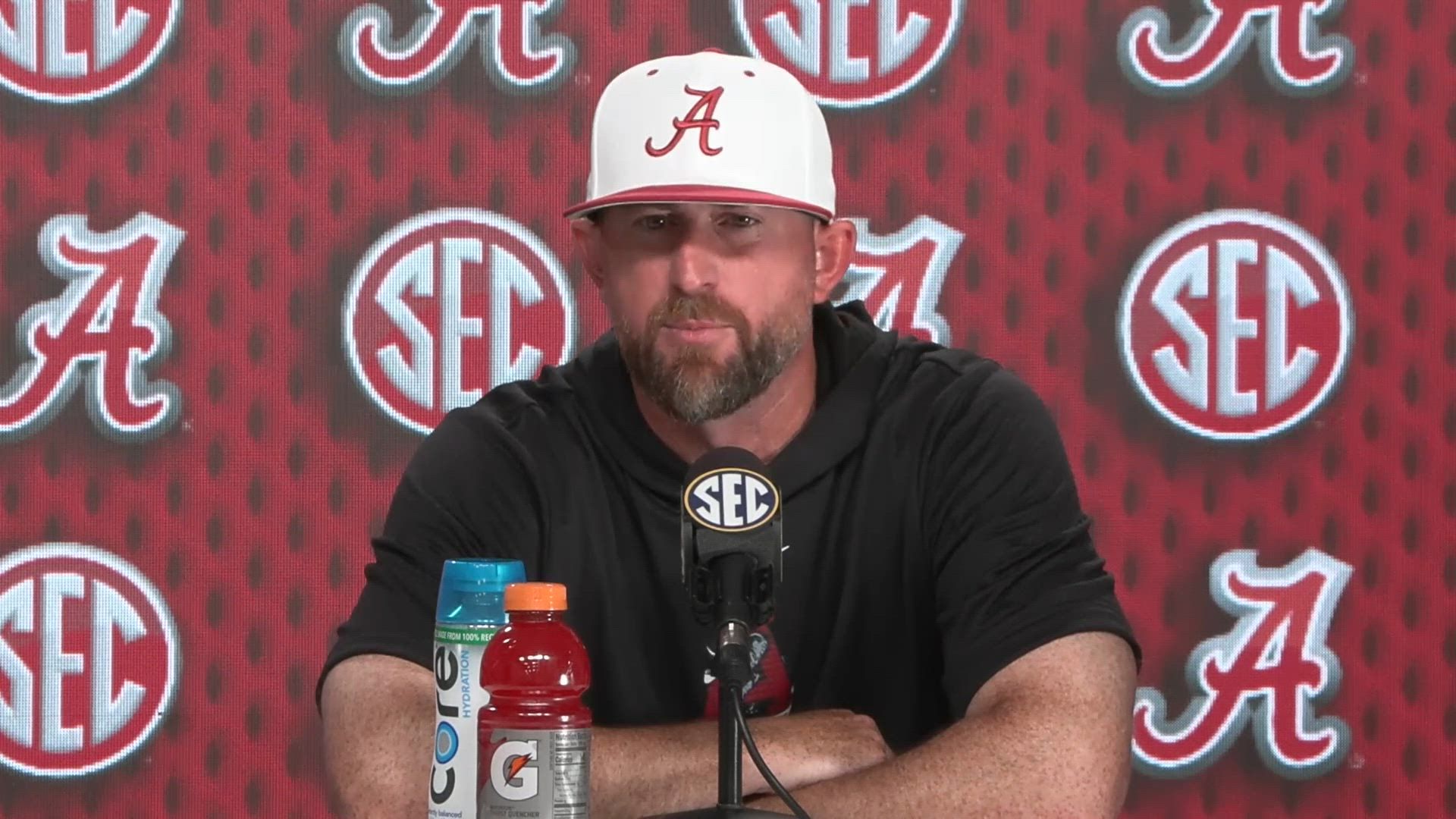 How was Alabama's approach at the plate against Florida?