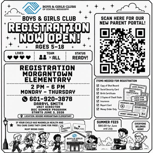 Registration now open for Boys & Girls Club of Central Mississippi ...