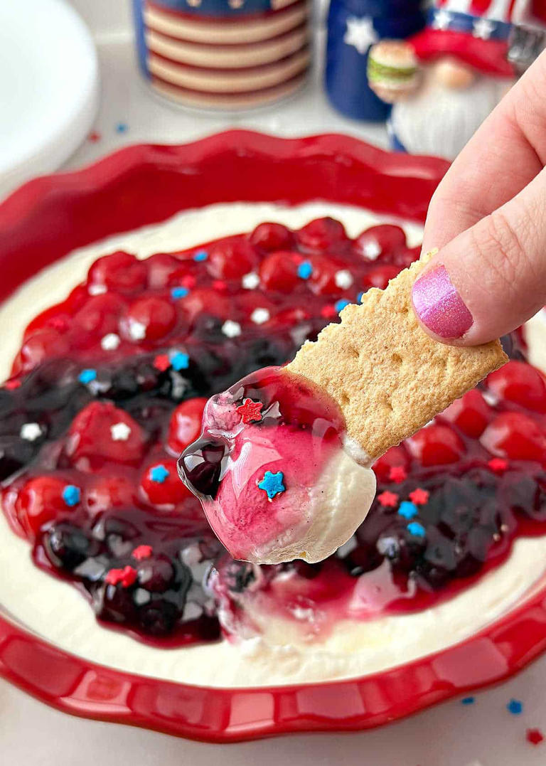 Red White And Blue Cheesecake Dip