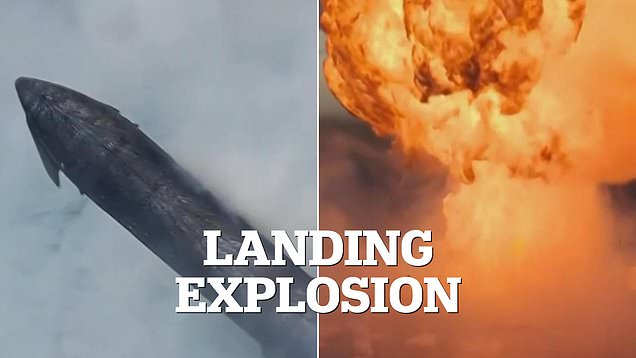 Starship 12 rocket explodes as it completes its landing