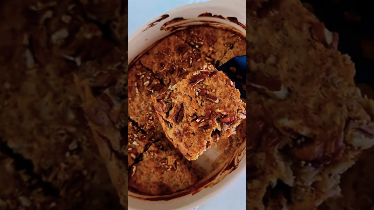 Banana baked oats with perfect texture