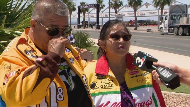 NASCAR driver Kyle Busch dies; fans gather at Las Vegas Motor Speedway ...