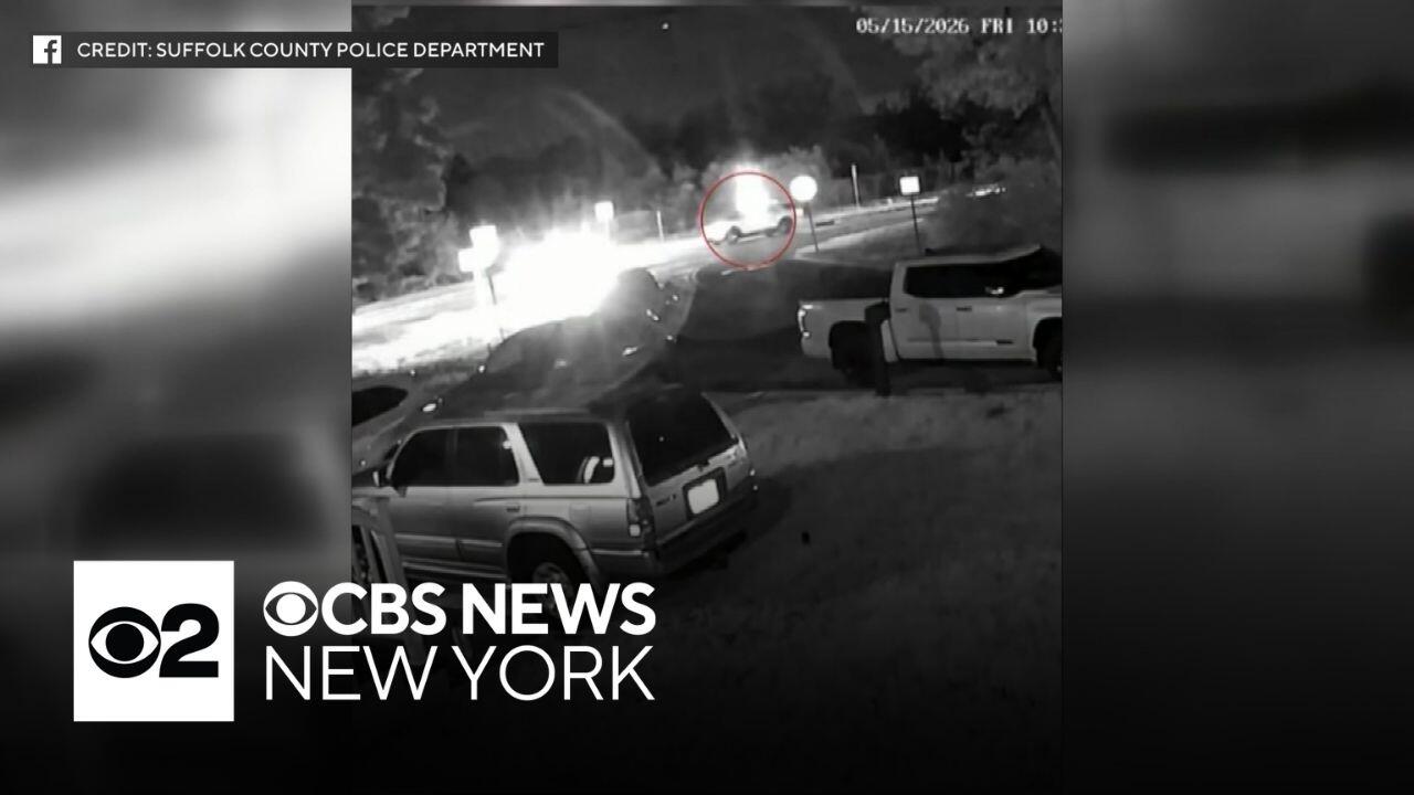 Long Island officers jump out of way of suspected drunk driver