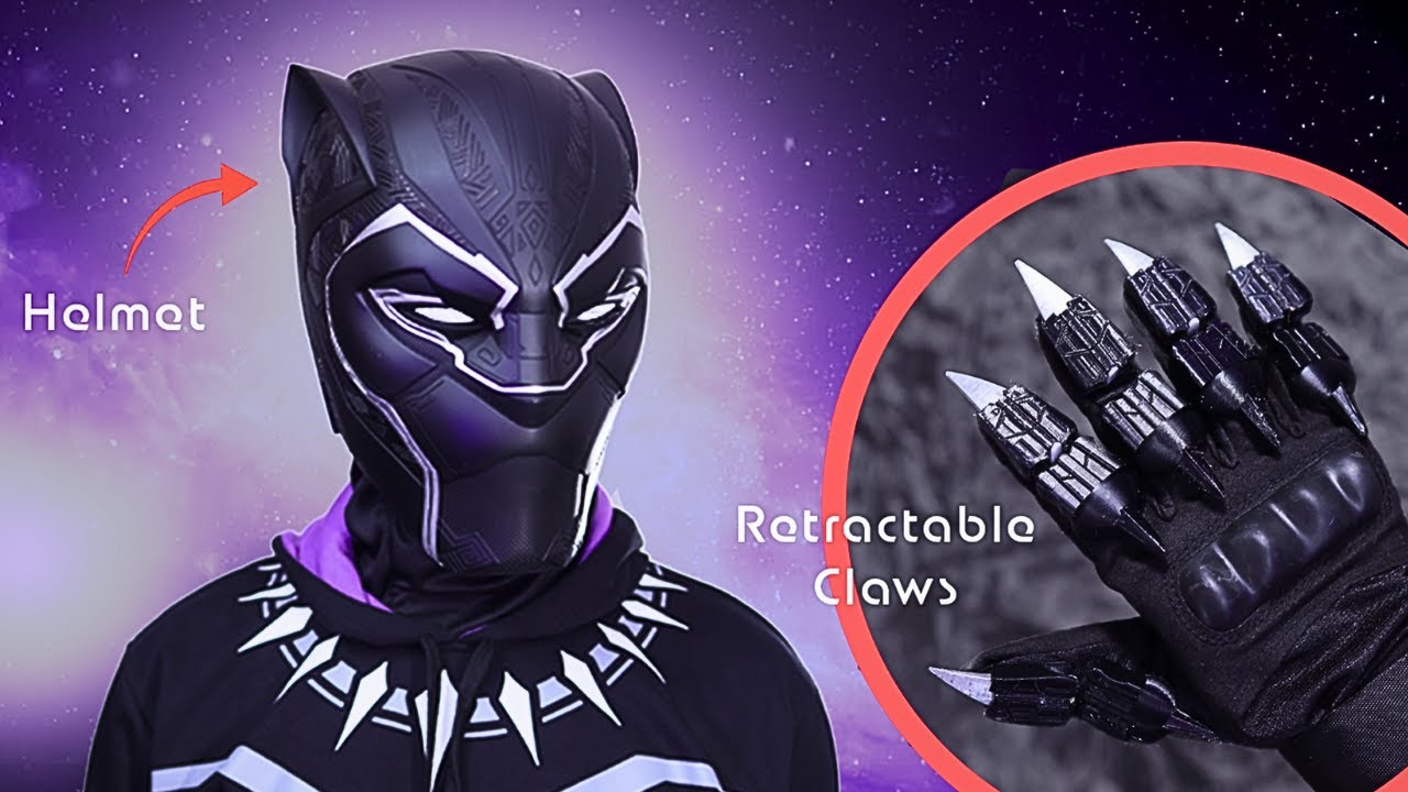 I built real Black Panther helmet with retractable claws!