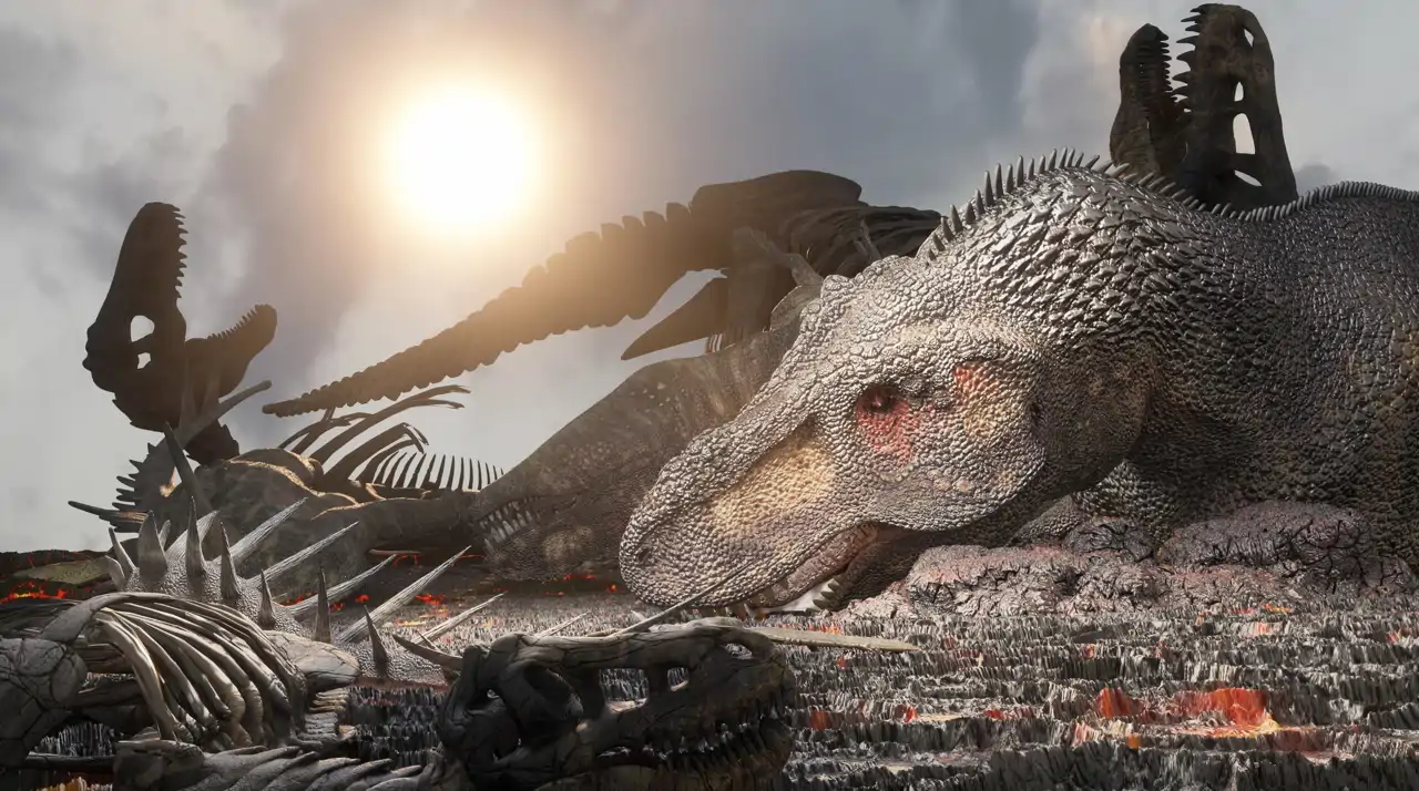 Un colosal brote de hongos devoró a los dinosaurios tras el asteroide