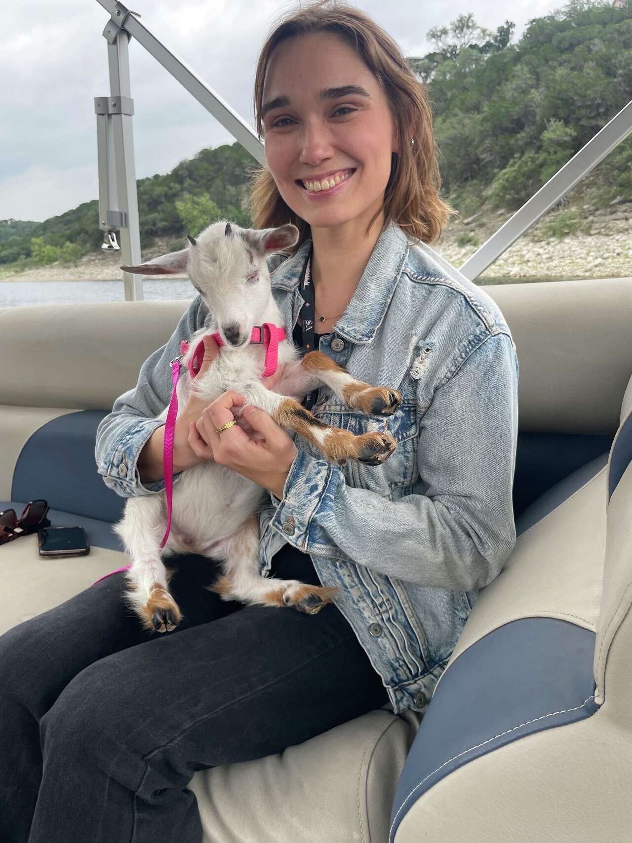 The most goated summer experience in Austin? A Lake Travis boat goat ride
