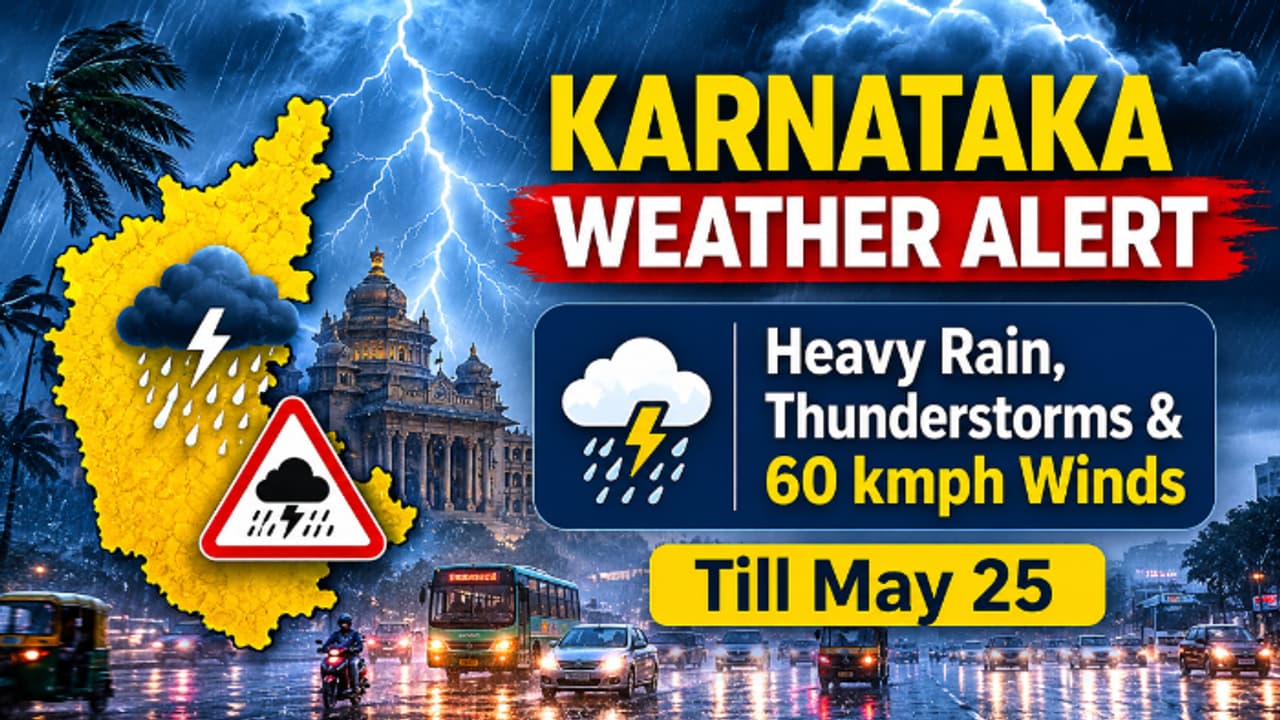Karnataka rains: Heavy rain, thunderstorms and 60 kmph winds trigger ...