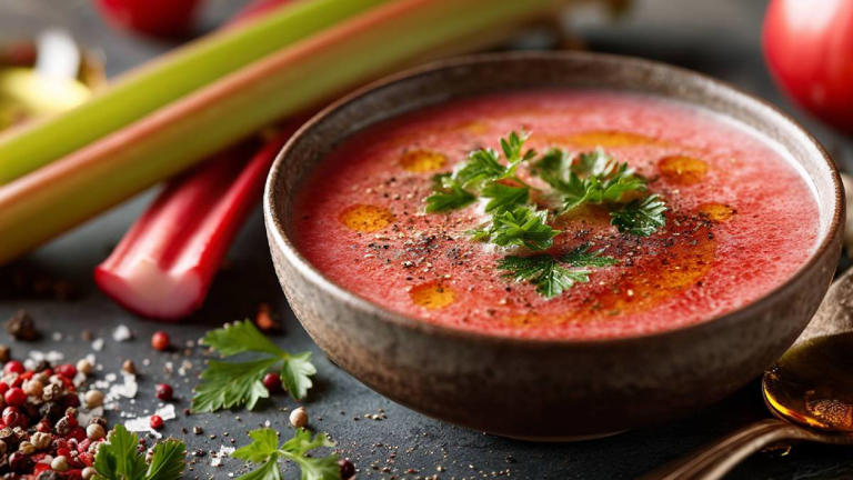 Rhabarber-Gazpacho: perfekt für heiße Tage