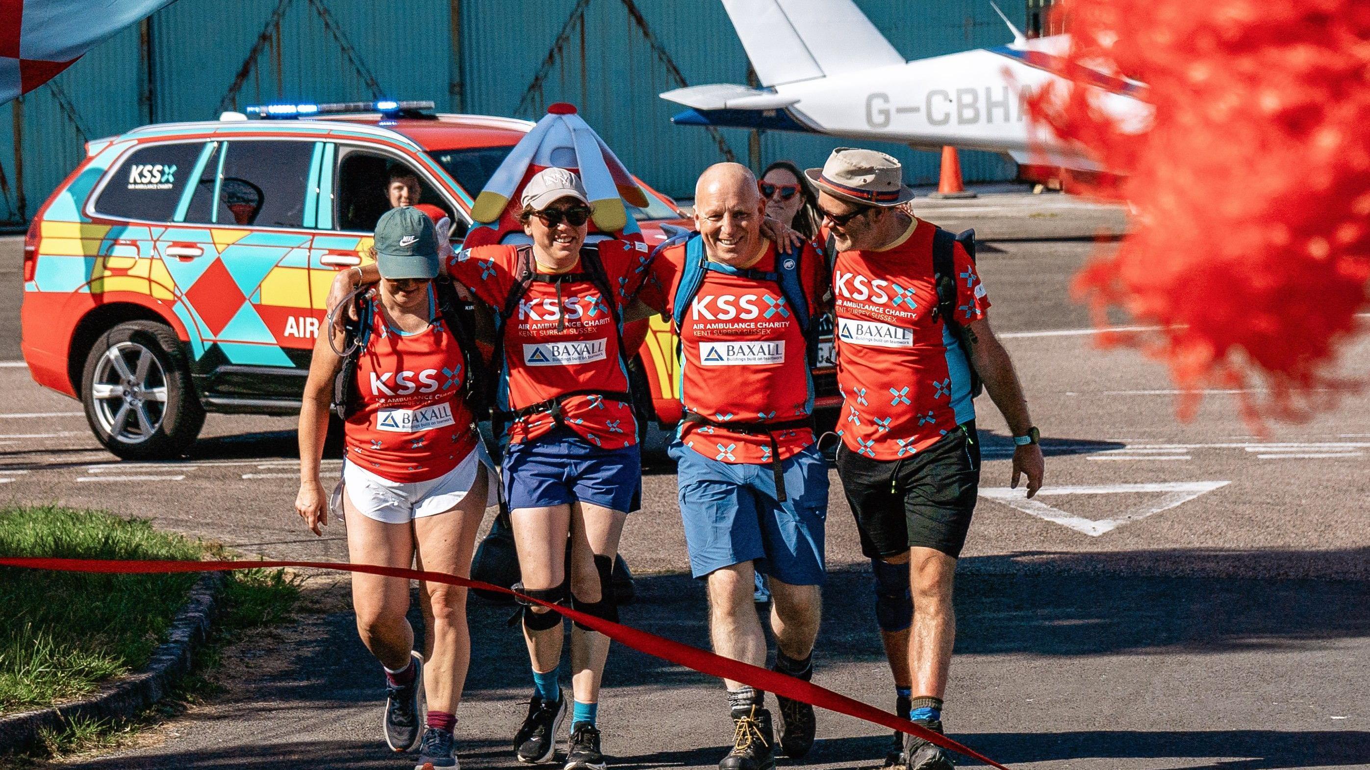 Ambulance team walks five marathons in five days