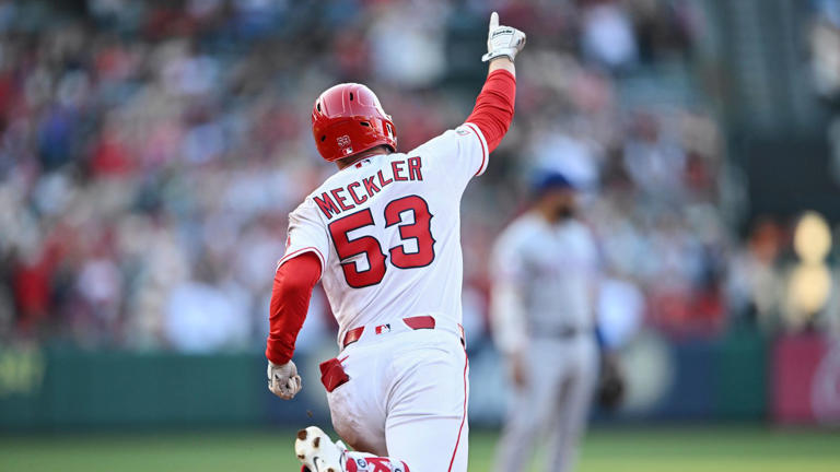 Anaheim native Wade Meckler's big debut powers Angels over Rangers