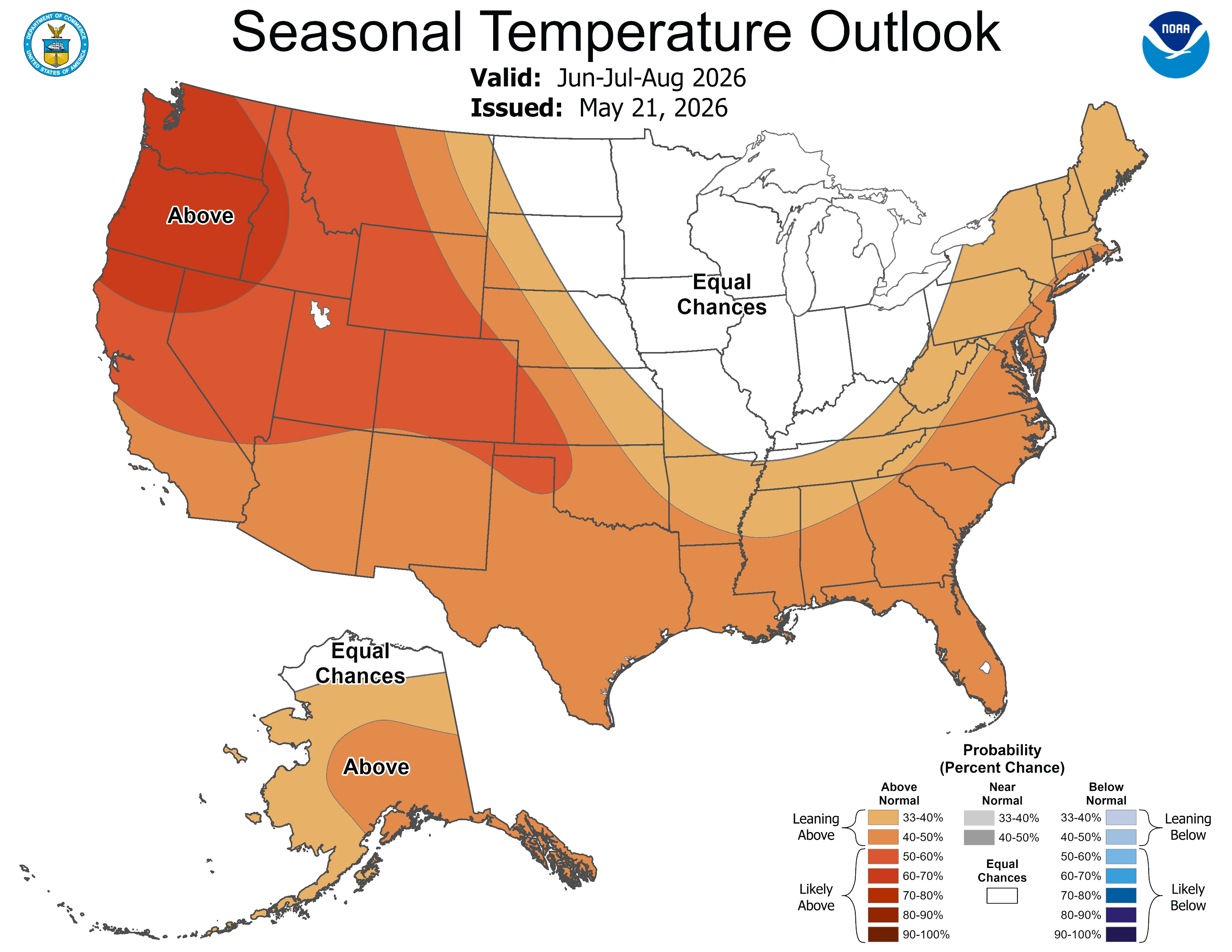 Above average summer temperatures likely on the way to Washington