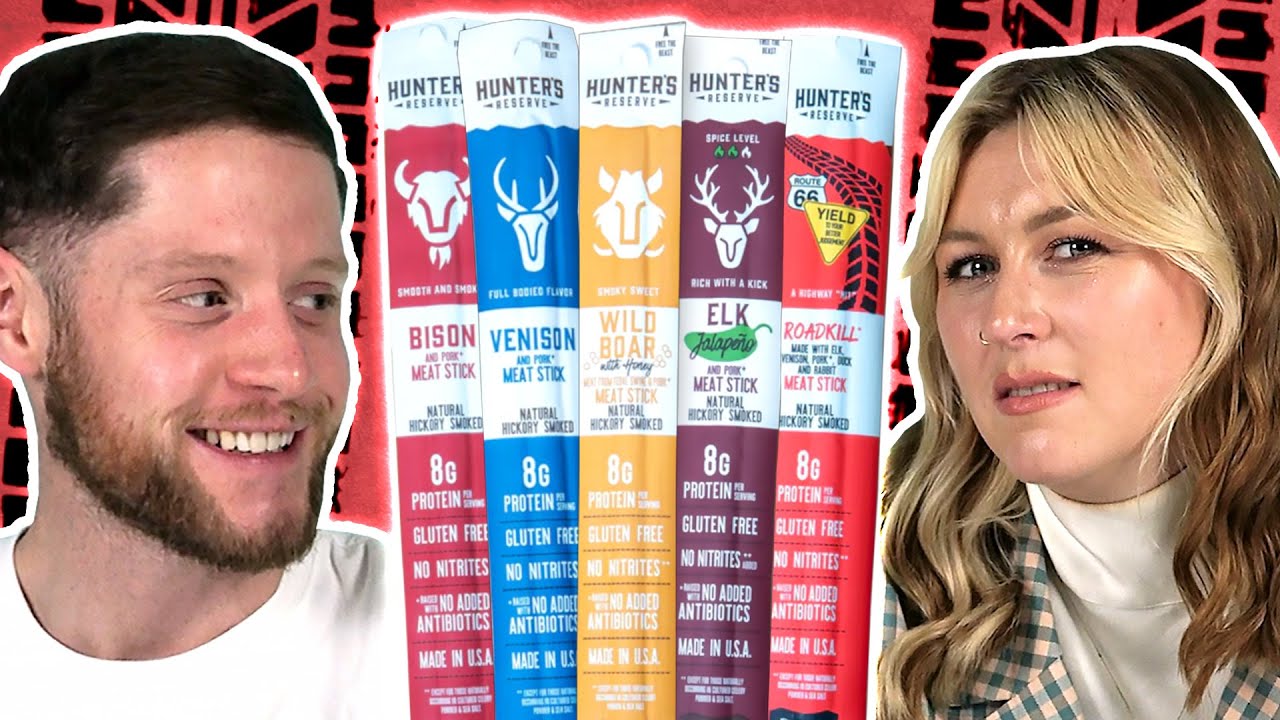 Irish people try Hunter's Reserve meat sticks