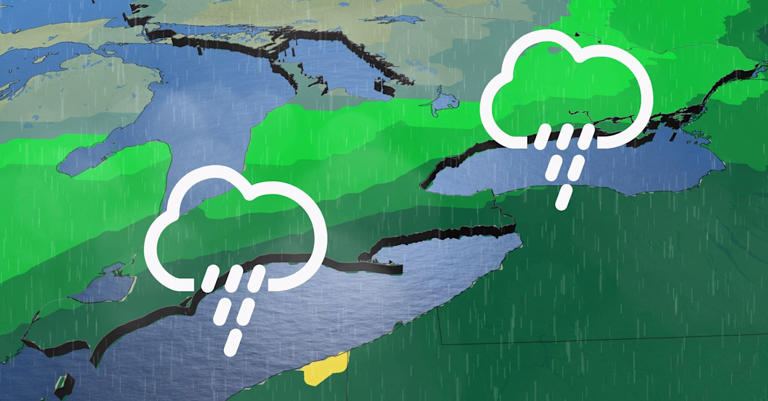 Up to 50 mm widespread rains may soak southern Ontario's weekend
