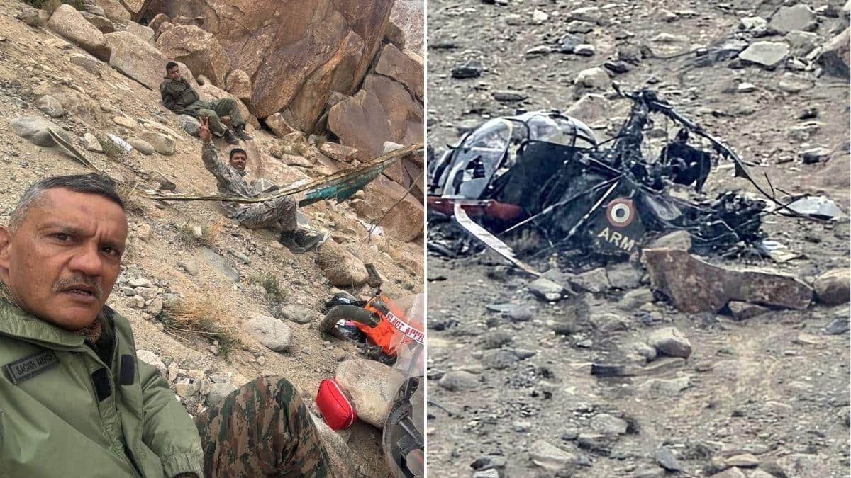 Army officers survive chopper crash near Leh, major general’s selfie ...