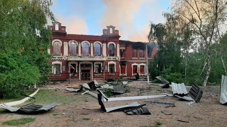 Ukrainian drone attack sparks huge fire at key Russian oil terminal