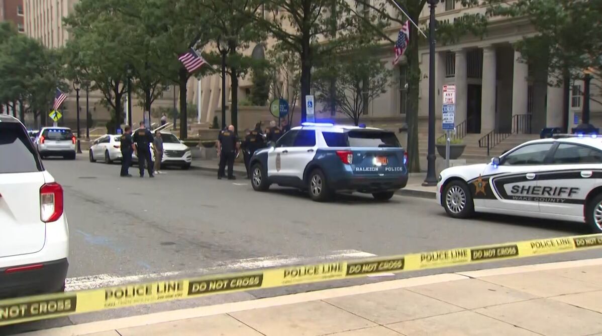 Two lawyers shot outside courthouse in Raleigh, woman charged