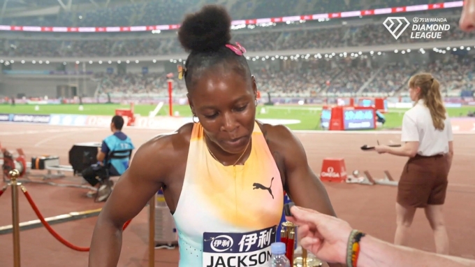 "I'm not satisfied" Shericka Jackson reacts after massive 200m run ...