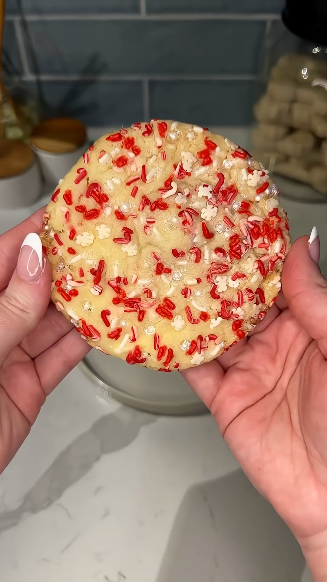 Cream cheese filling adds richness to holiday sugar cookies