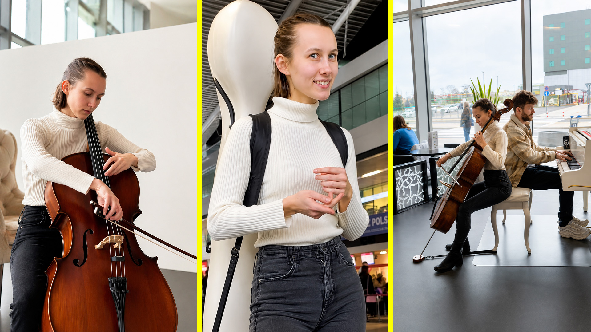 Would you stop for this live piano and cello performance?
